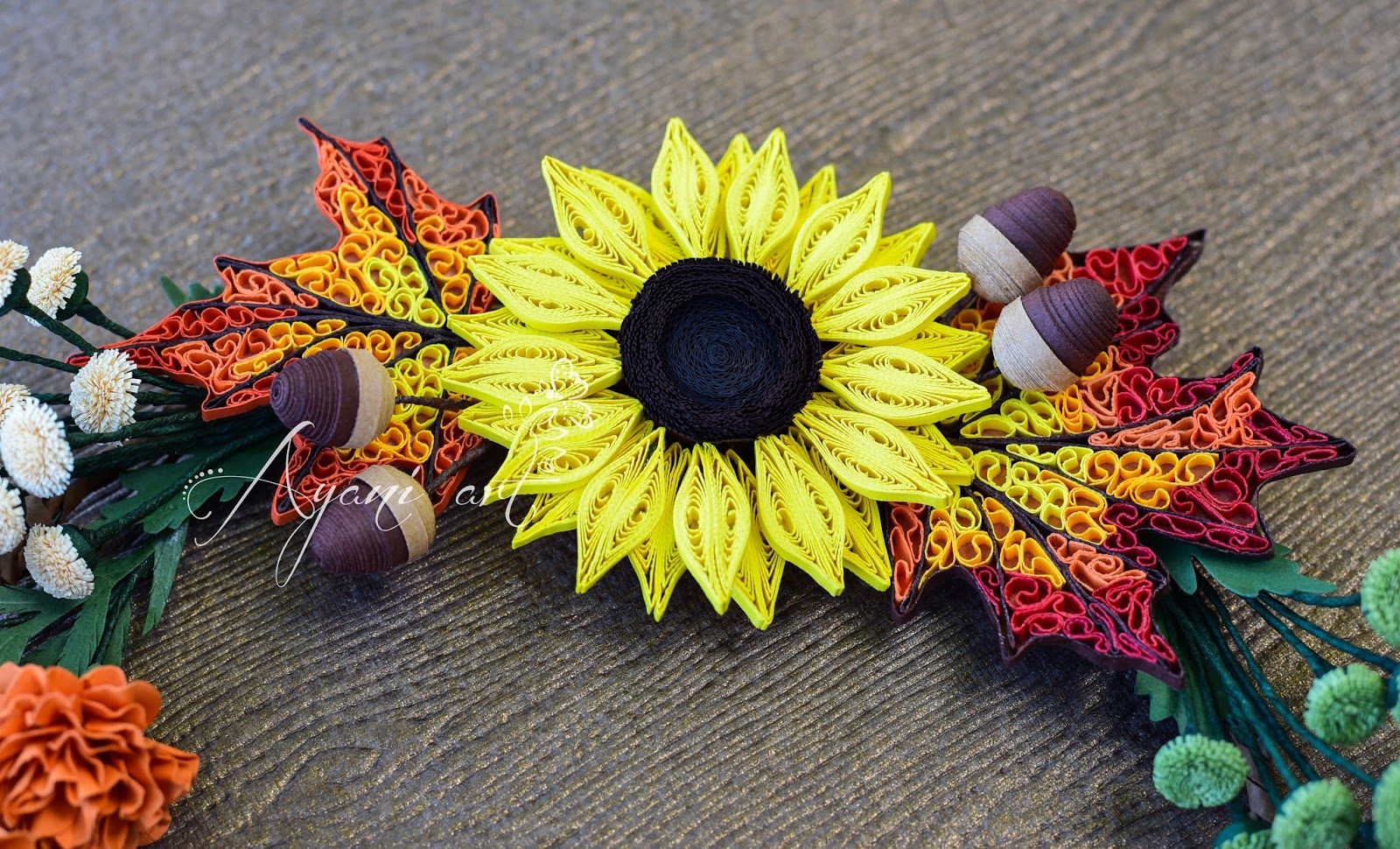 Ayani art: Quilling Fall Flowers