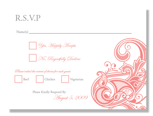 Invitation Parlour: Elegant Paisley Invitation Design