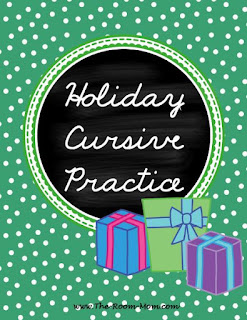 Classroom Freebies Too: Holiday Cursive Practice