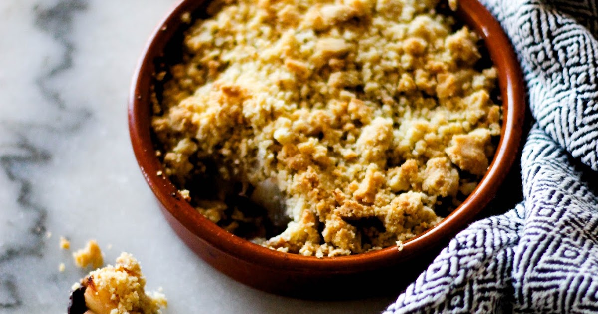 Crazy Green Fruits: Crumble poire-chocolat à l'amande et huile d'olive
