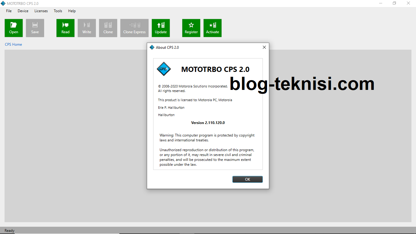 #101005 Codeplug Version Not Supported - Customer Programming Software (CPS 2.0) - Blog.Teknisi