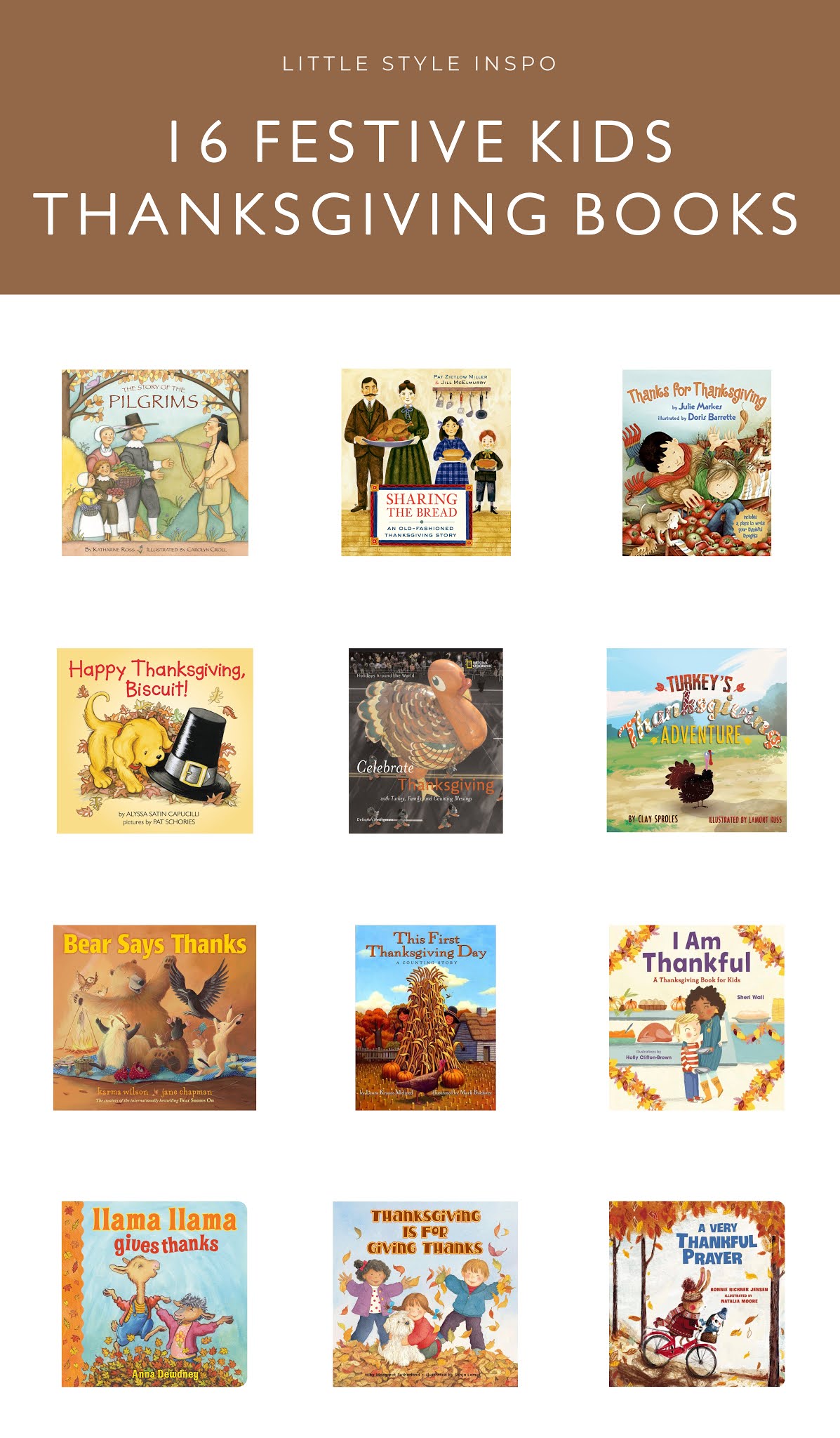 16 Festive Thanksgiving Books for Kids | Little Style Inspo