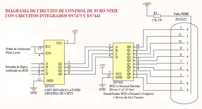Diseños y Proyectos de Electrónica: 4) Análisis de la Plaqueta de Nixie ...