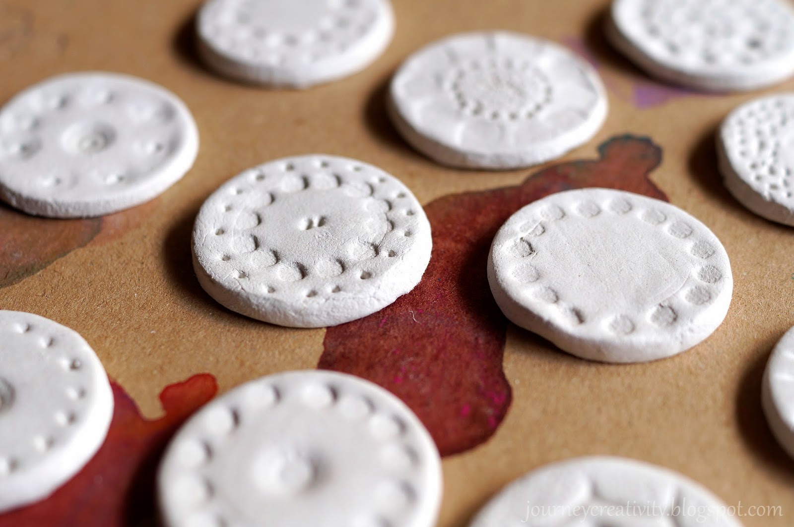 Air dry clay circle ring - Journey into Creativity