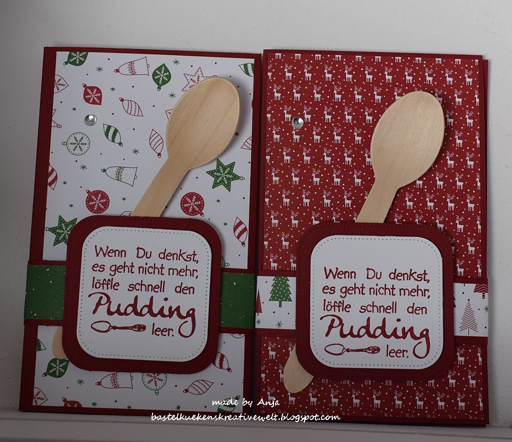 Bastelküken: Pudding verpackt....