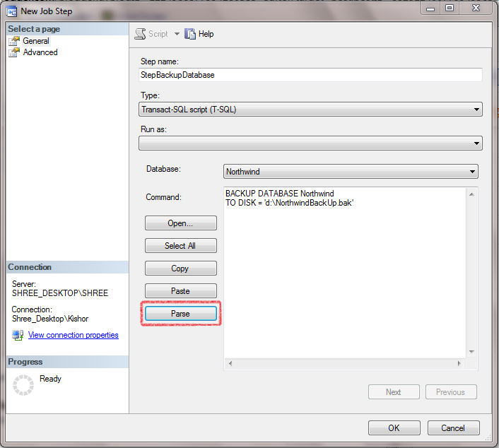 KishoR NaiK: MS-SQL - Create Job in Sql Server 2008