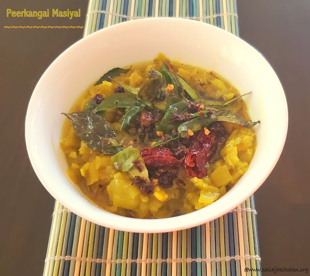 Sailaja Kitchen...A site for all food lovers!: Peerkangai Masiyal ...