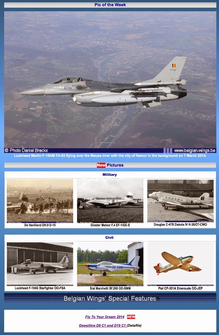 BelgianAviationNews: Belgian Wings Website Update: 11 March 1014