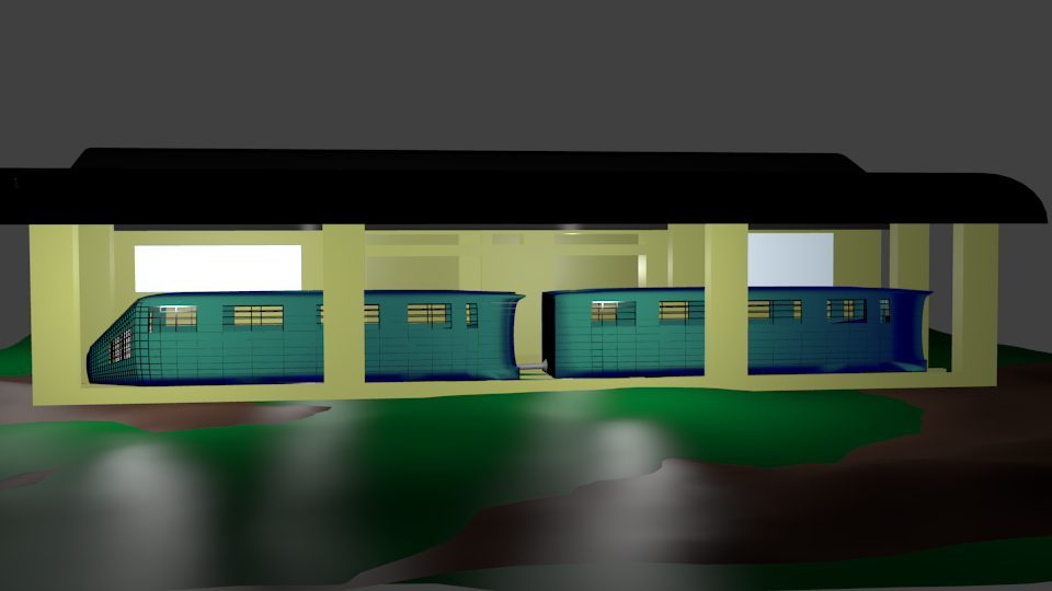 TEDI MM B *blog*: membuat model 3D Stasiun Kereta Api Beserta Kereta Apinya