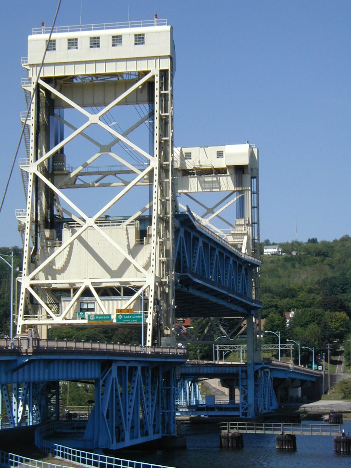 Industrial History: Portage Lake Lift Bridge between Houghton and ...