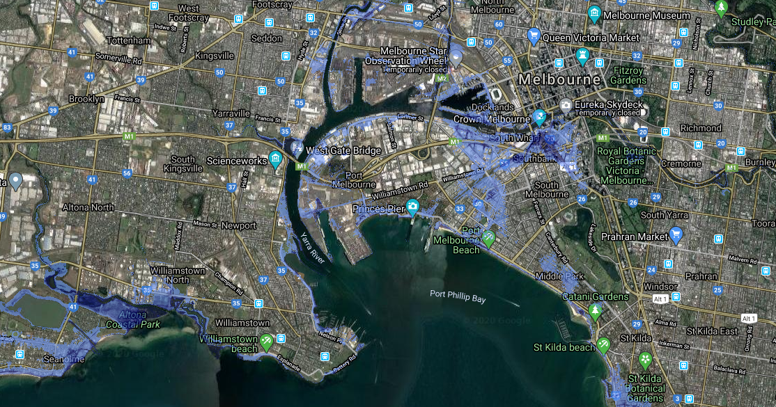 We Want Climate Action Now: Melbourne: predicted flooding with a ...