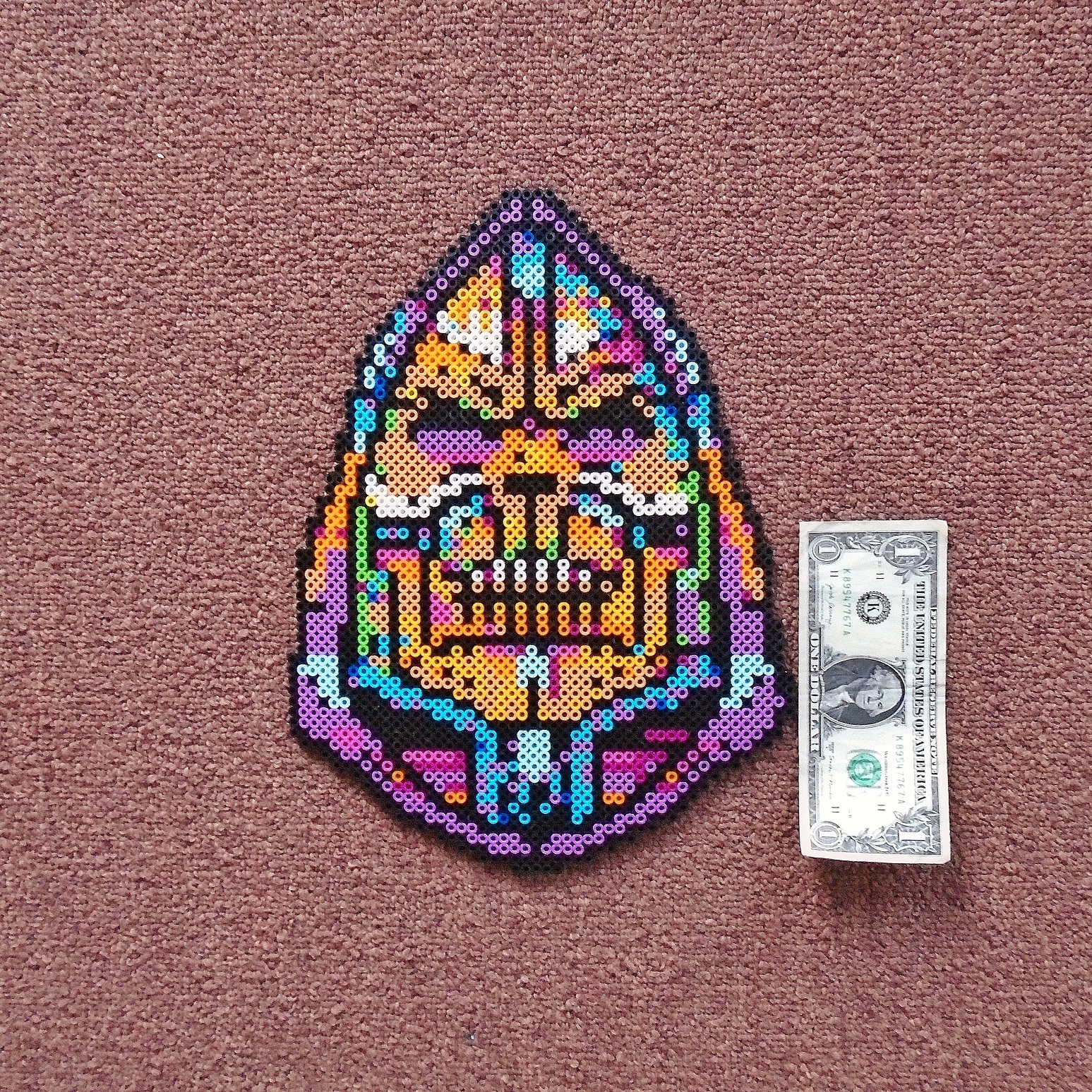 Long Black Fingers : Skeletor Perler Bead (Van Orton Design Inspired)