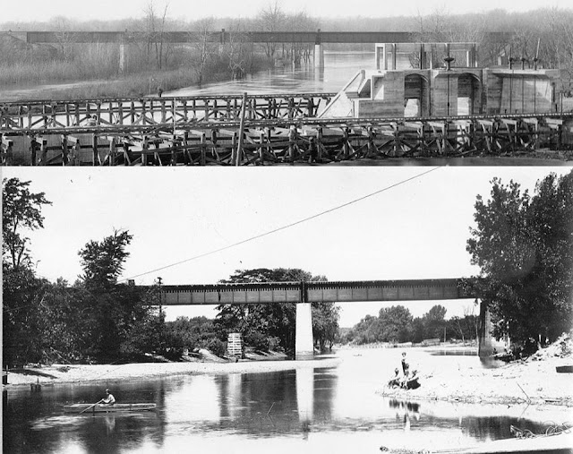 Industrial History: CN+DT/IC over Sangamon River in Decatur Illinois