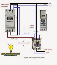 Esquemas eléctricos: esquema reloj digital timer programmable timer
