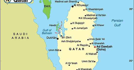 Geografi Negara Qatar | Gurugeografi.id