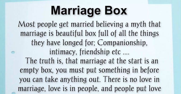 Awesomequotes4u.com: Marriage box
