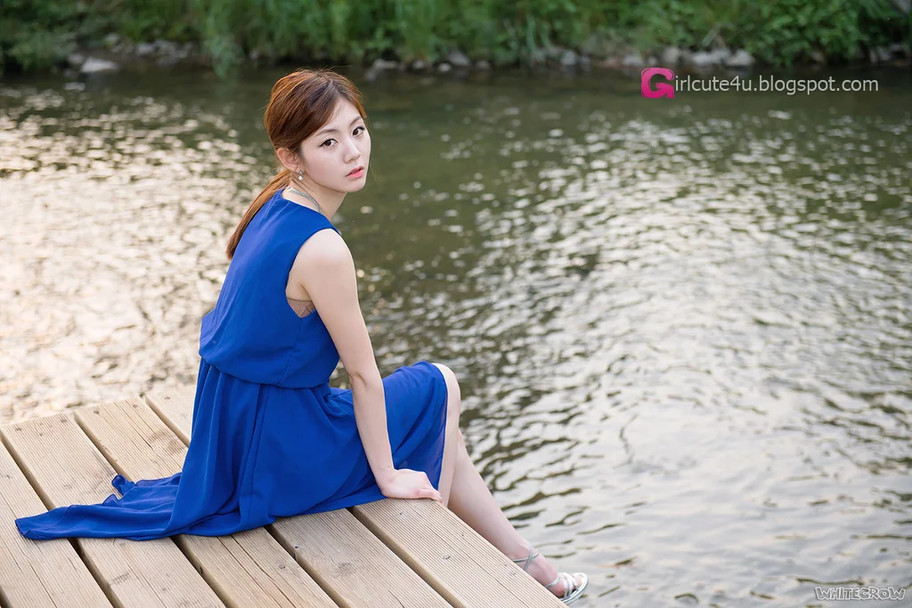 Chae Eun In Blue - Cute Asian Girls