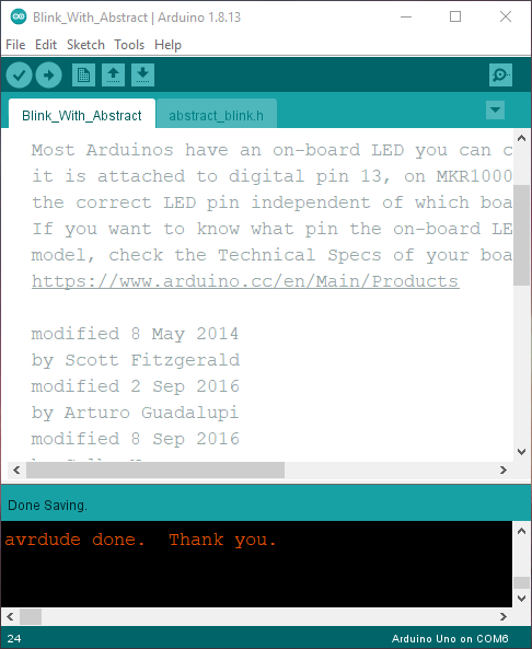 Using Abstract Classes with Arduino