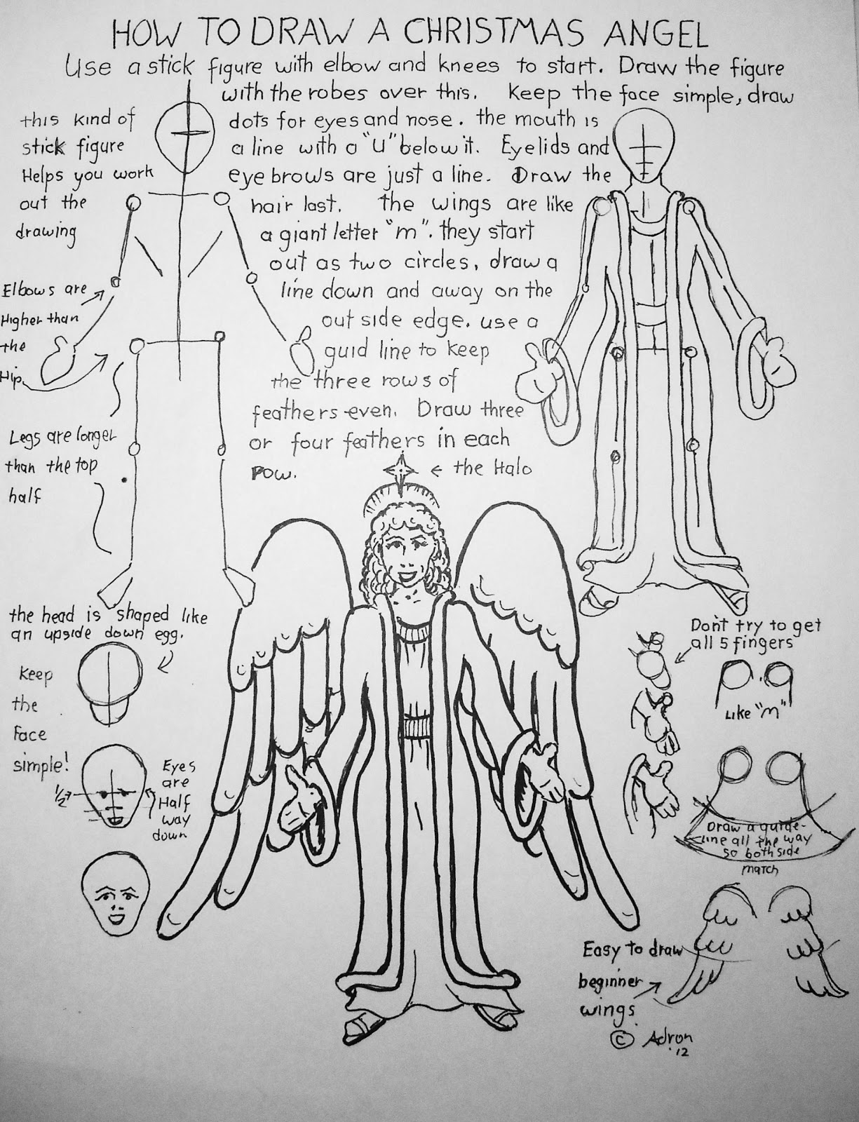 How to Draw Worksheets for The Young Artist: How to Draw The Christmas ...