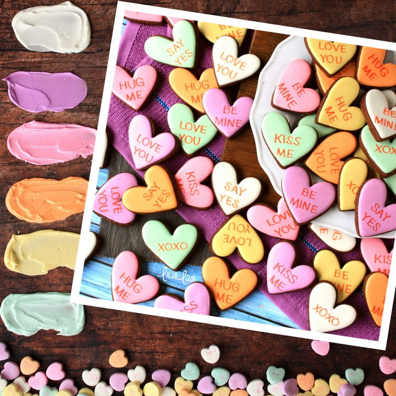 How To Make Conversation Heart Colored Icing -- Color Palette with Formulas