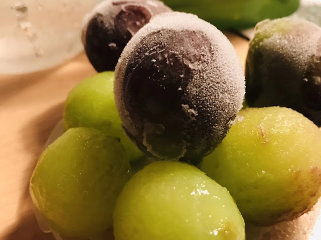 Fresh iced grapes drink