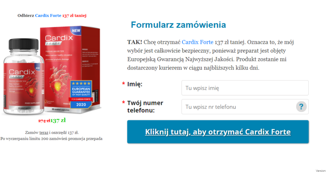 Cardix Forte: Cardix Forte recenzje, składniki, skutki uboczne ...