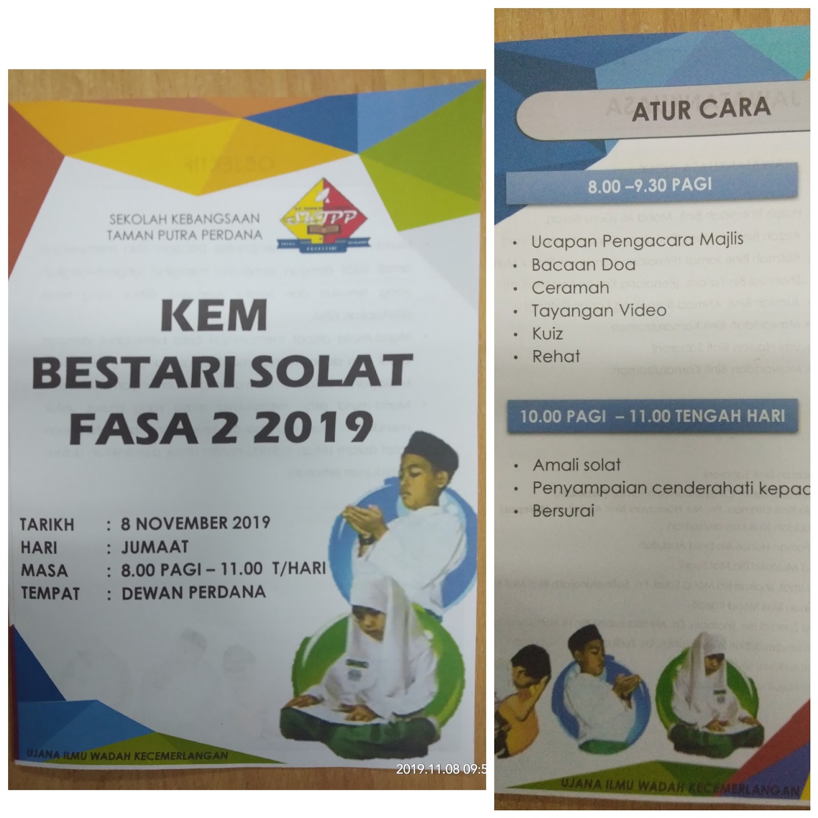 Sekolah Kebangsaan Taman Putra Perdana: Kem Bestari Solat Fasa 2 Tahap 2 Tahun 2019