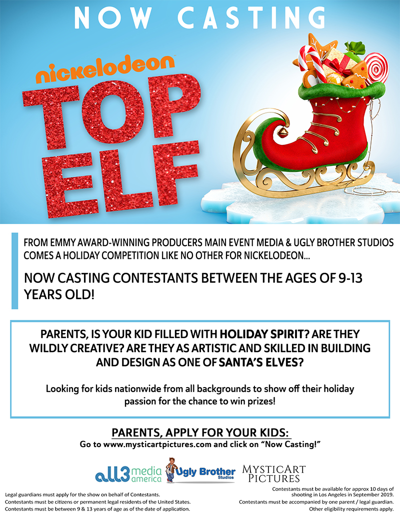 NickALive!: Nickelodeon Greenlights Unscripted Holiday Series 'Top Elf ...