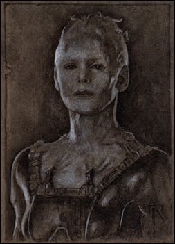Fine Art by Jim Kilroy: "Borg Queen" ACEO / Sketch Card