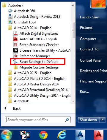 Civil Engineering: How to reset AutoCAD to defaults