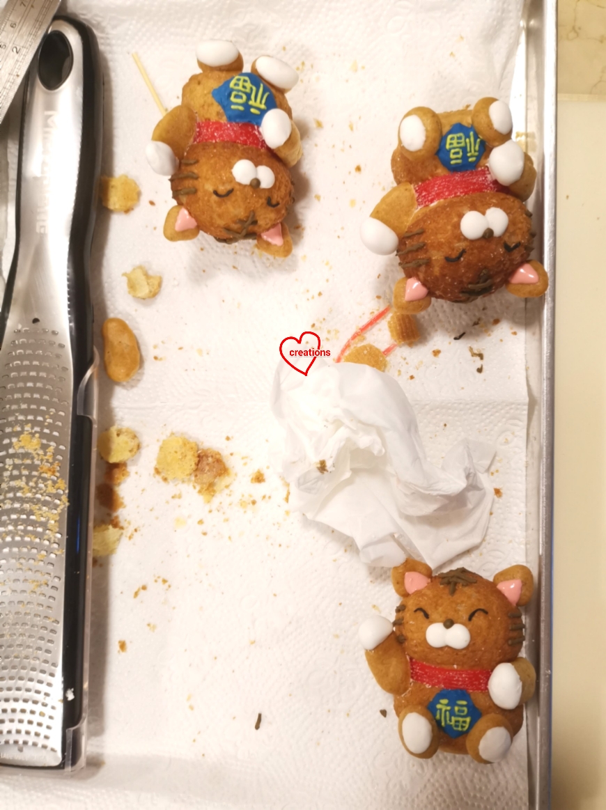 Loving Creations for You: 招福猫 (Fortune Cat) Lychee Rose Choux Pastries ...