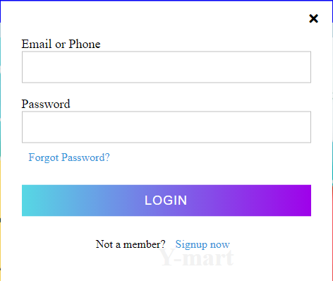 simple login page in HTML