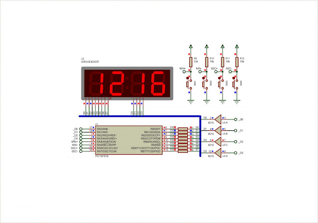 Electronics and Programming: PIC16F818 Simple Clock Using Multiplexing ...