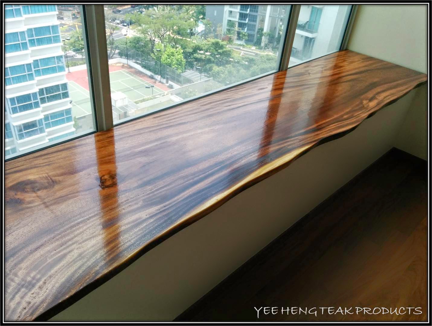 Yee Heng Teak Products: Live edge plank for Bay Window
