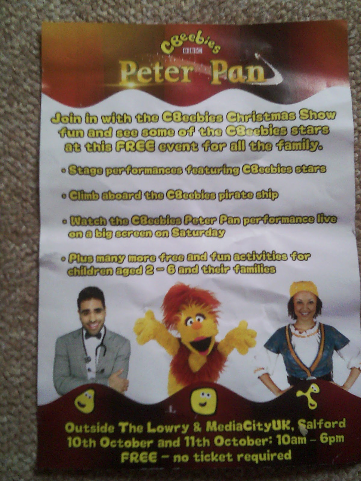 No More Cinderella : CBeebies Peter Pan Media City Event