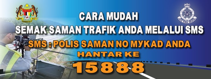 Cara Mudah Semak Saman PDRM dan Saman JPJ Melalui SMS