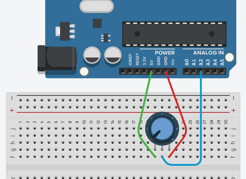 PROGRAMACIÓN : Potenciometro con arduino