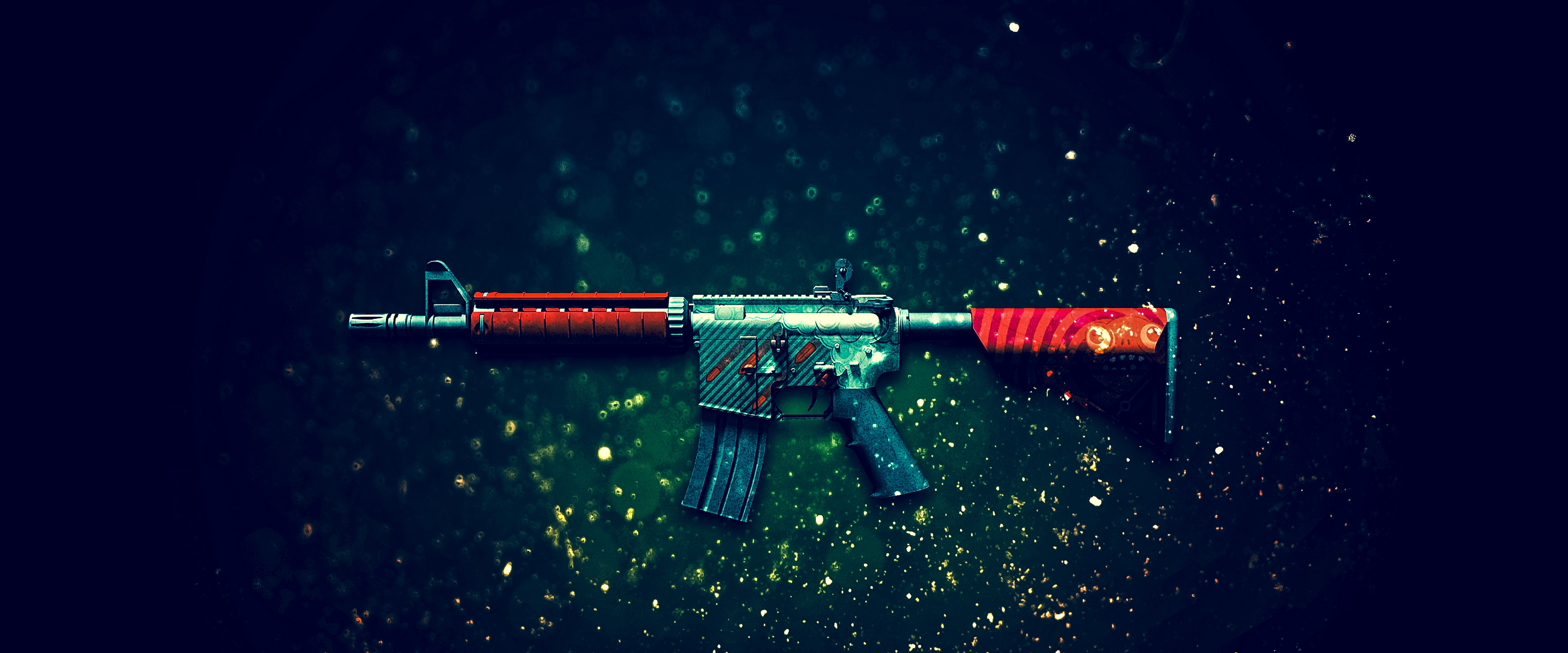 CS:GO, M4A4, Bullet Rain, Skin, 4K, 3840x2160, #18 Wallpaper PC Desktop