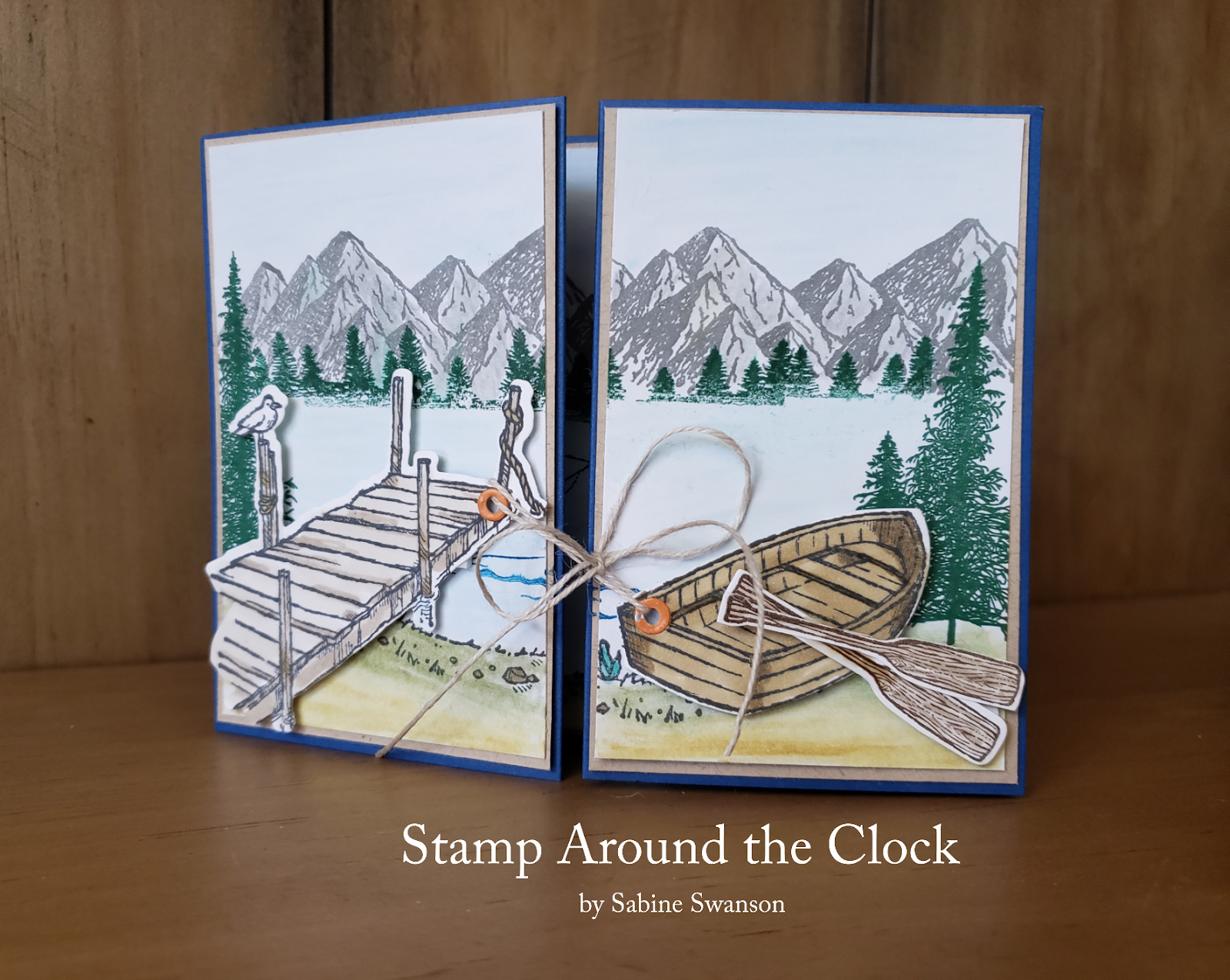 Stamp Around The Clock: Scenic Panorama Card
