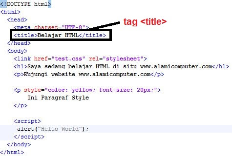 Head Elemen HTML Part II ~ Alami Computer