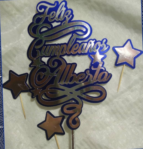 Toppers Metalizados - Mis Toppers Tus Toppers