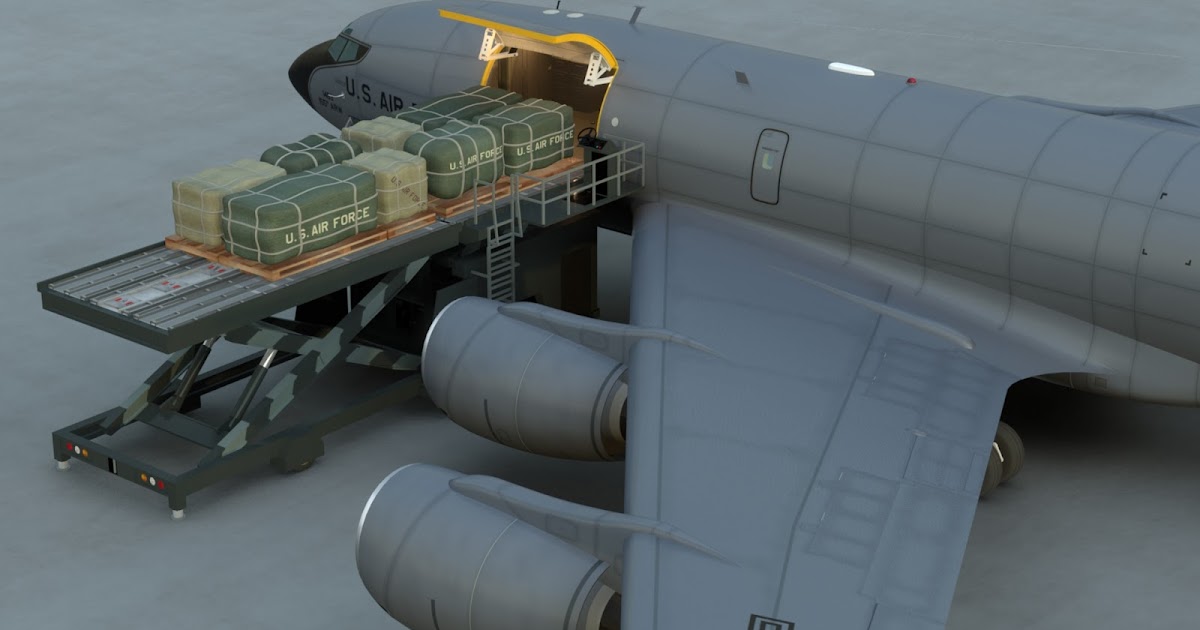 Finest 3D Content: KC-135 Stratotanker USAF - Loading Operation Scene ...