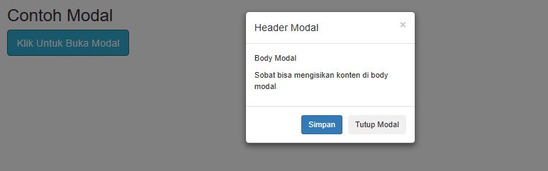 Mengenal dan Menggunakan Modal Bootstrap - KETUTRARE
