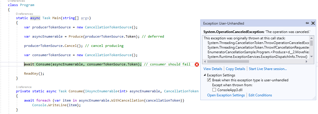 EnumeratorCancellation: CancellationToken parameter from the generated IAsyncEnumerable ...