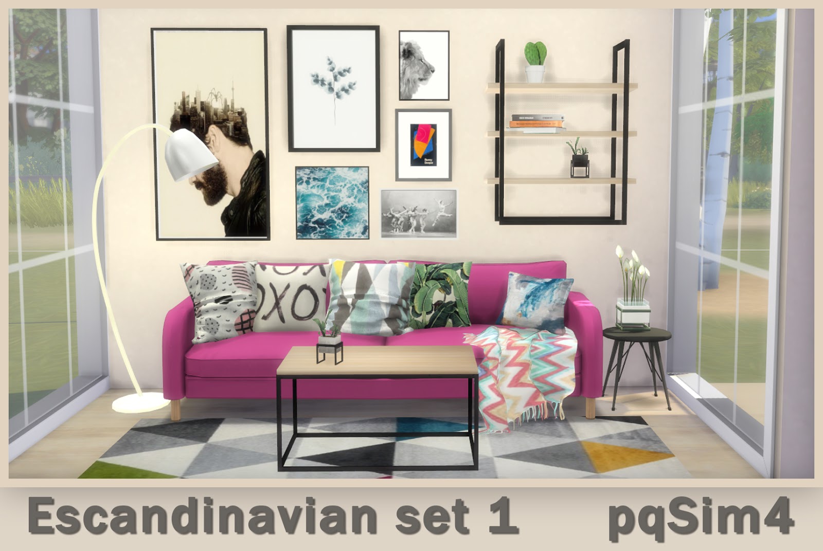 Scandinavian Set 1. Sims 4 Custom Content.