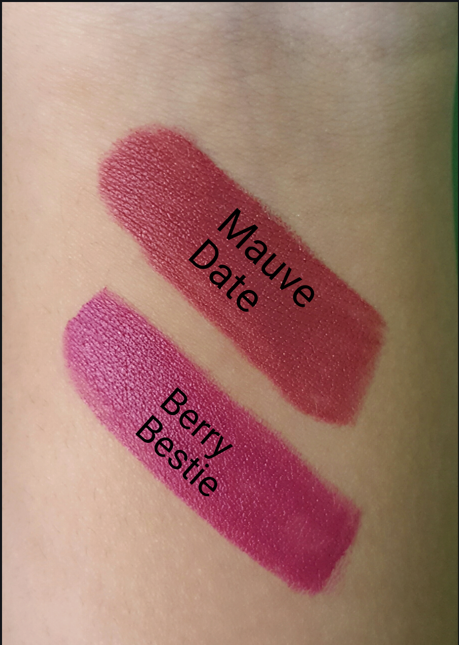 ELLE 18 Color Pop Matte Lipsticks- Berry Bestie & Mauve Date