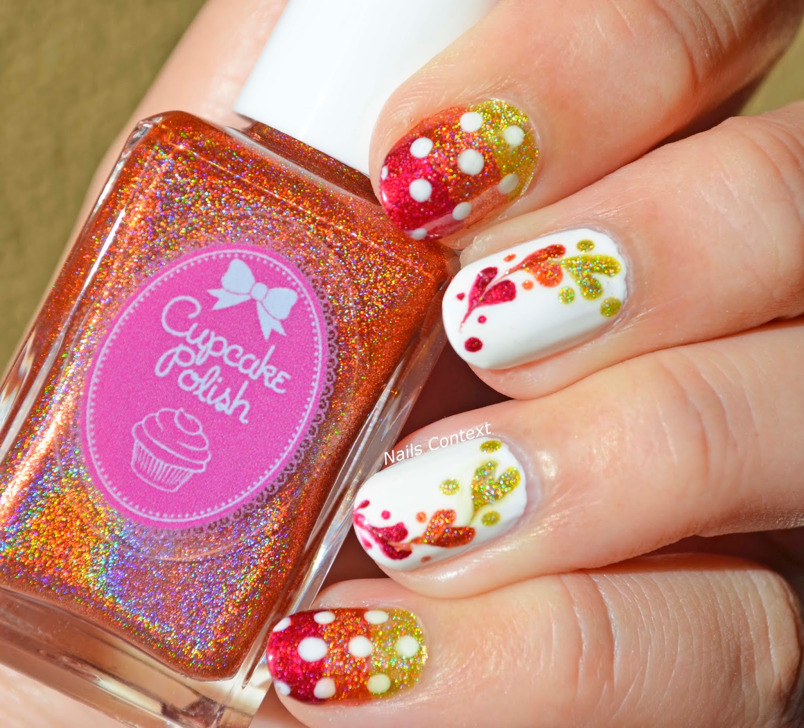 Nails Context: Fall Holo Drag Marble