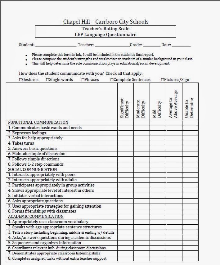 Language Sample Template
