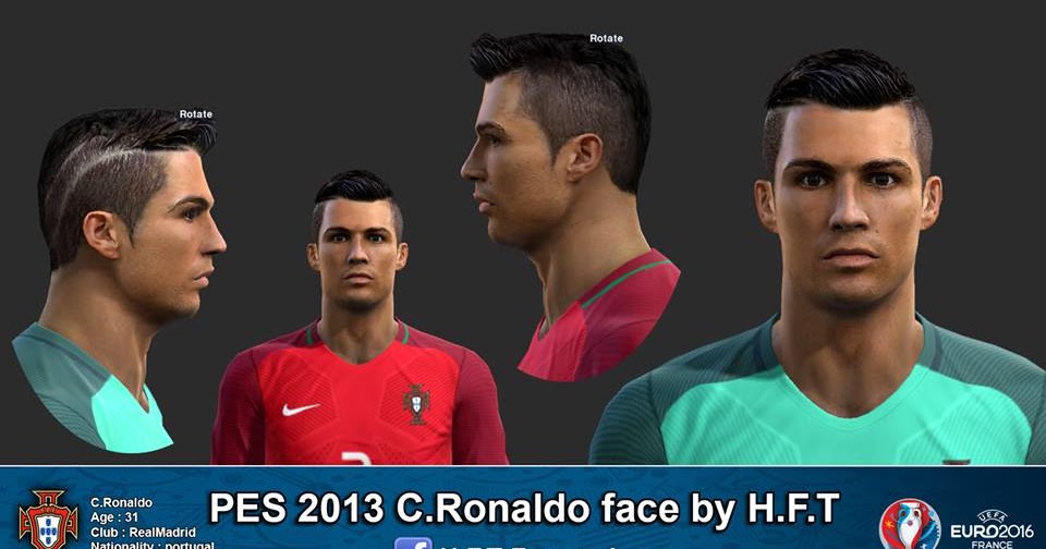 Face Cristiano Ronaldo PES 2013 by H.F.T | Actualizacion Pes 2013