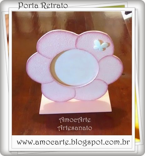 AmocArte : Porta Retrato flor rosa